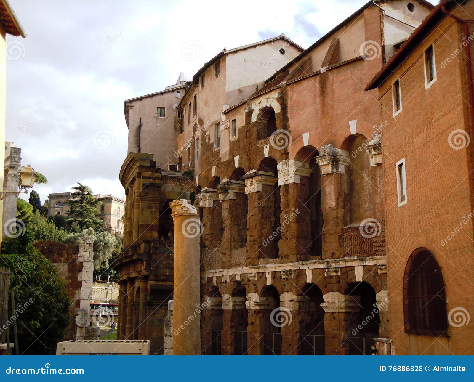 Jewish Architecture in Rome Stock Photo - Image of abstract, augusto ...