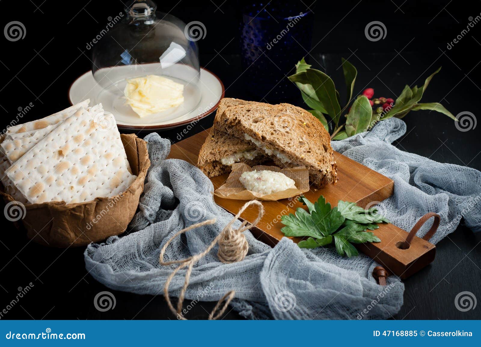 Jewish Breakfast with Herring Pate Stock Image - Image of bowl, lunch ...