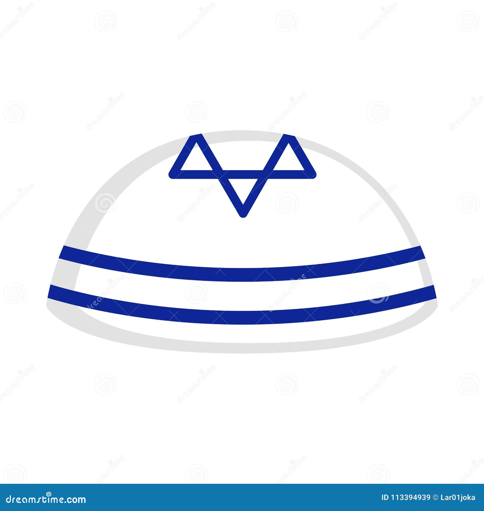 Jewish kippah icon stock vector. Illustration of judaism - 113394939