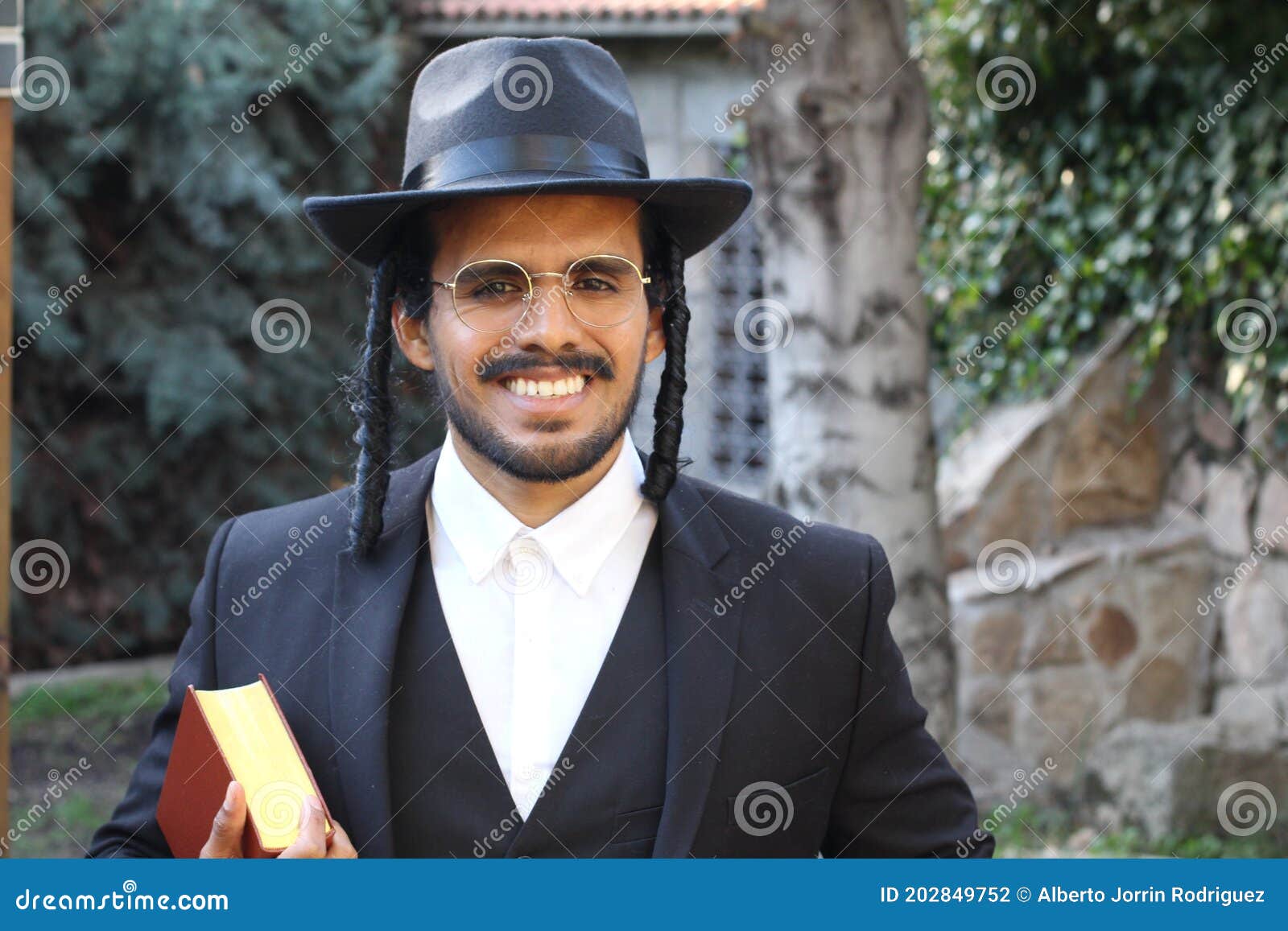 Jewish Man Smiling Close Up Stock Photo - Image of hebrew, hair: 202849752