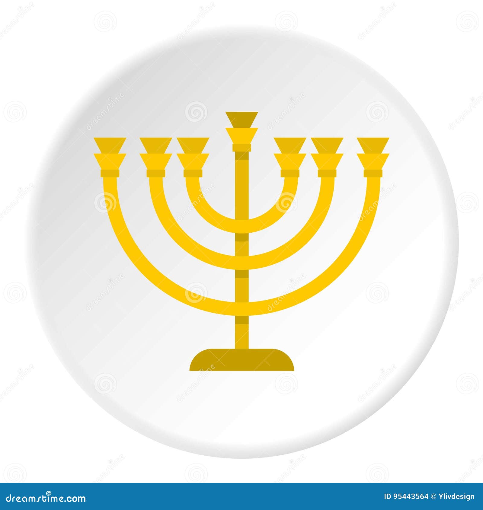 Jewish Menorah with Candles Icon Circle Stock Vector - Illustration of ...