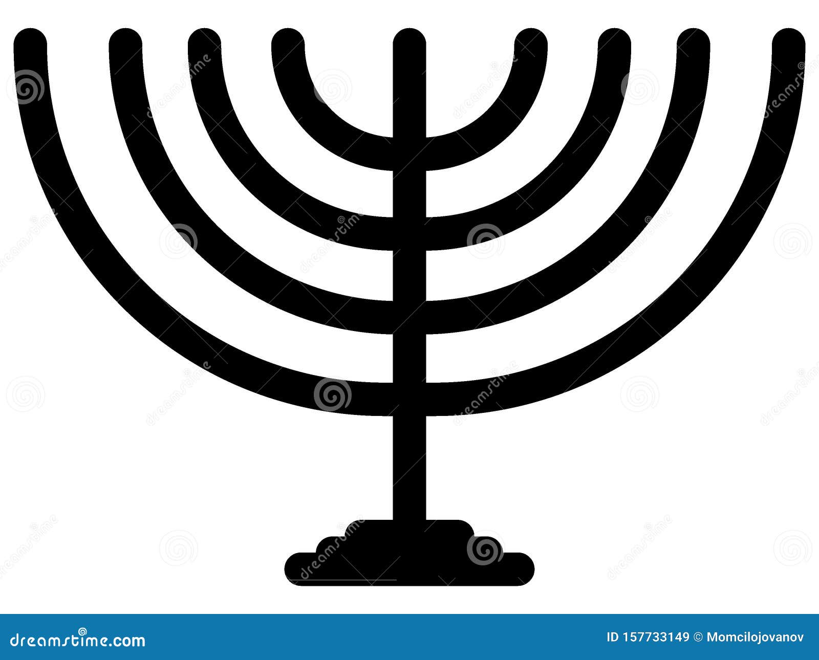 Jewish Menorah Icon stock vector. Illustration of grail - 157733149