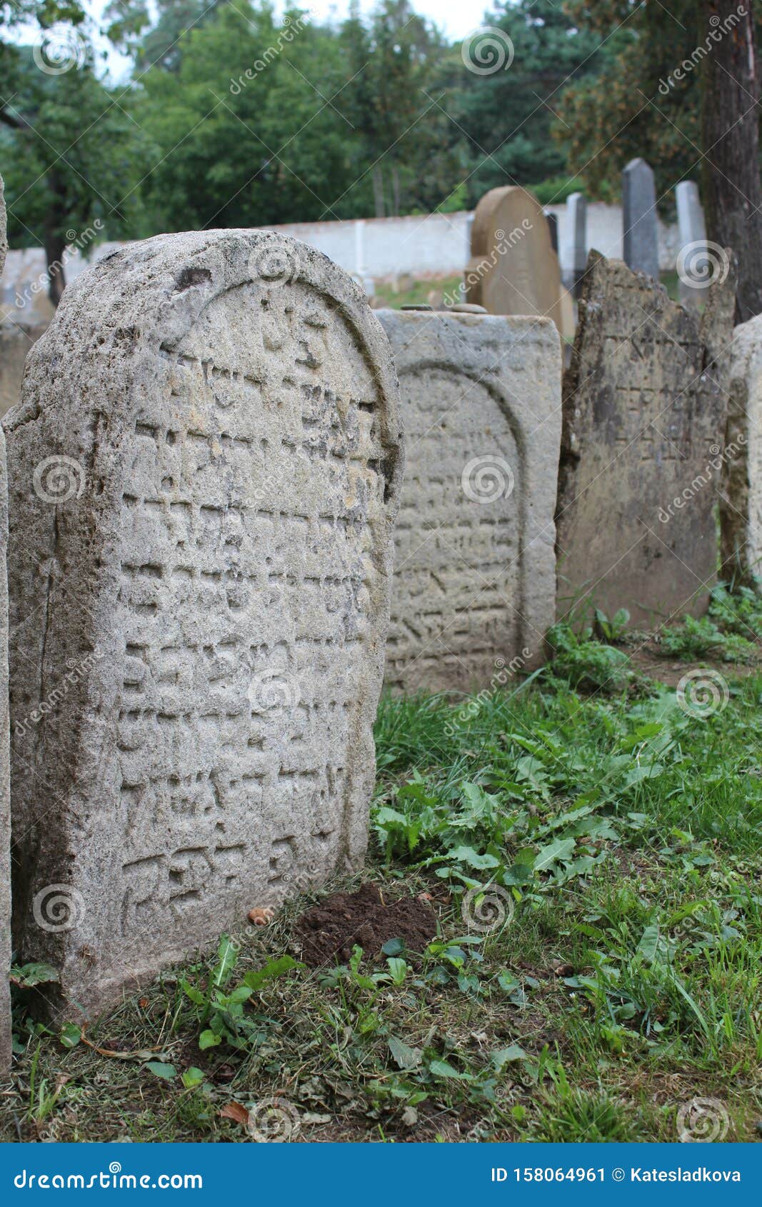 Jewish Monuments in the Cemetery Stock Image - Image of culture ...