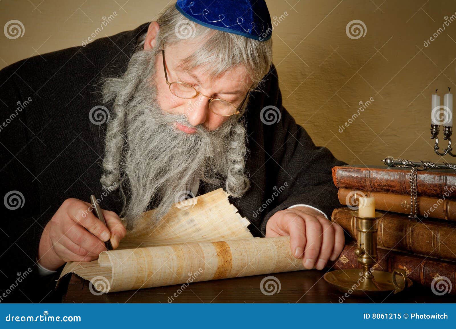 Jewish parchment stock image. Image of chasidic, judaism - 8061215