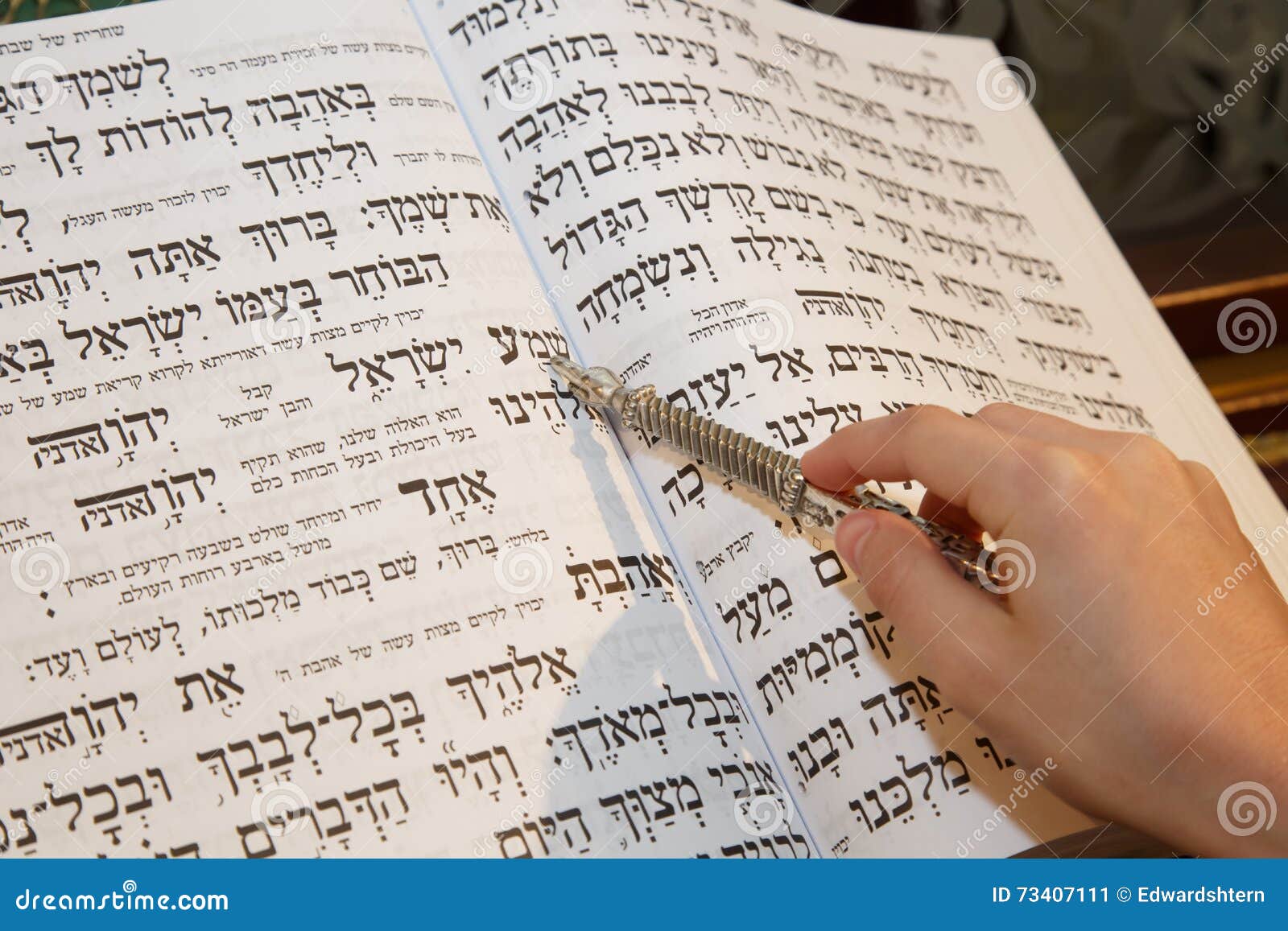 Jewish Prayer Book in a Synagogue Stock Image - Image of ethnicity ...