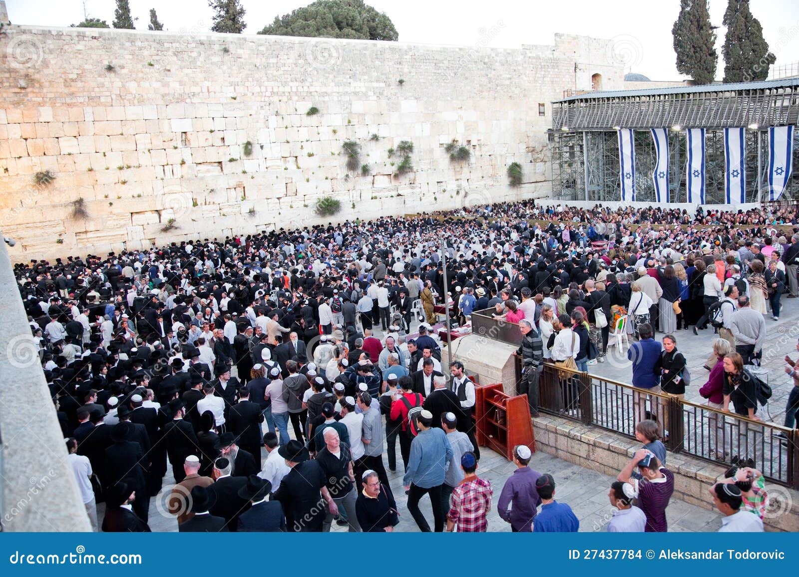 Jewish Praying at the Western Wall Editorial Stock Image - Image of ...