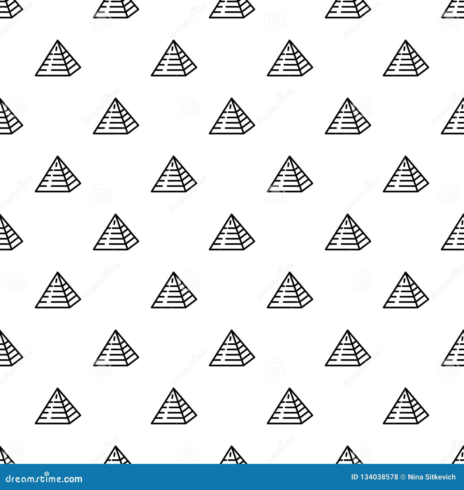 Jewish Pyramide Pattern Seamless Vector Stock Vector - Illustration of ...