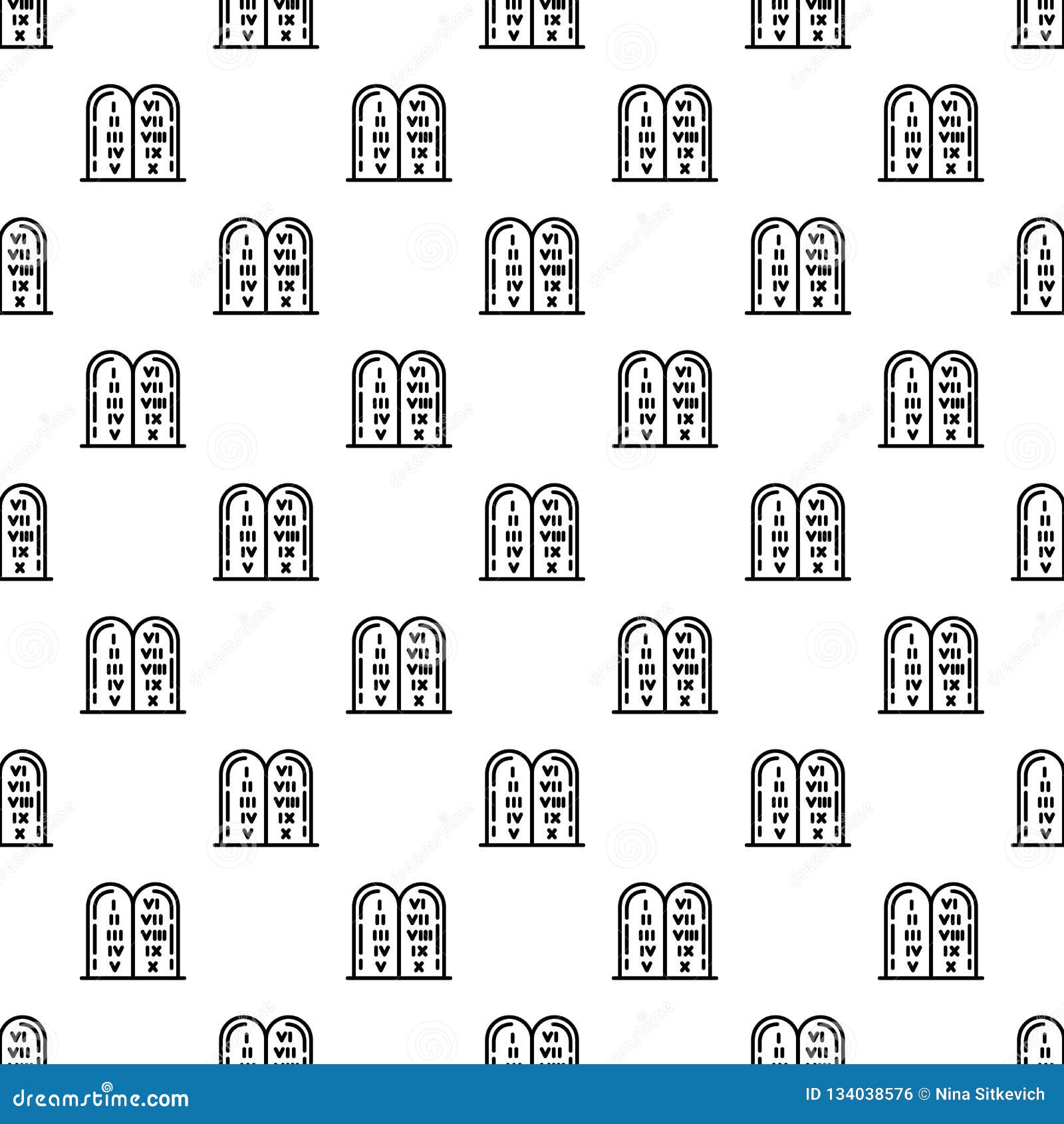 Jewish Stones Pattern Seamless Vector Stock Vector - Illustration of ...