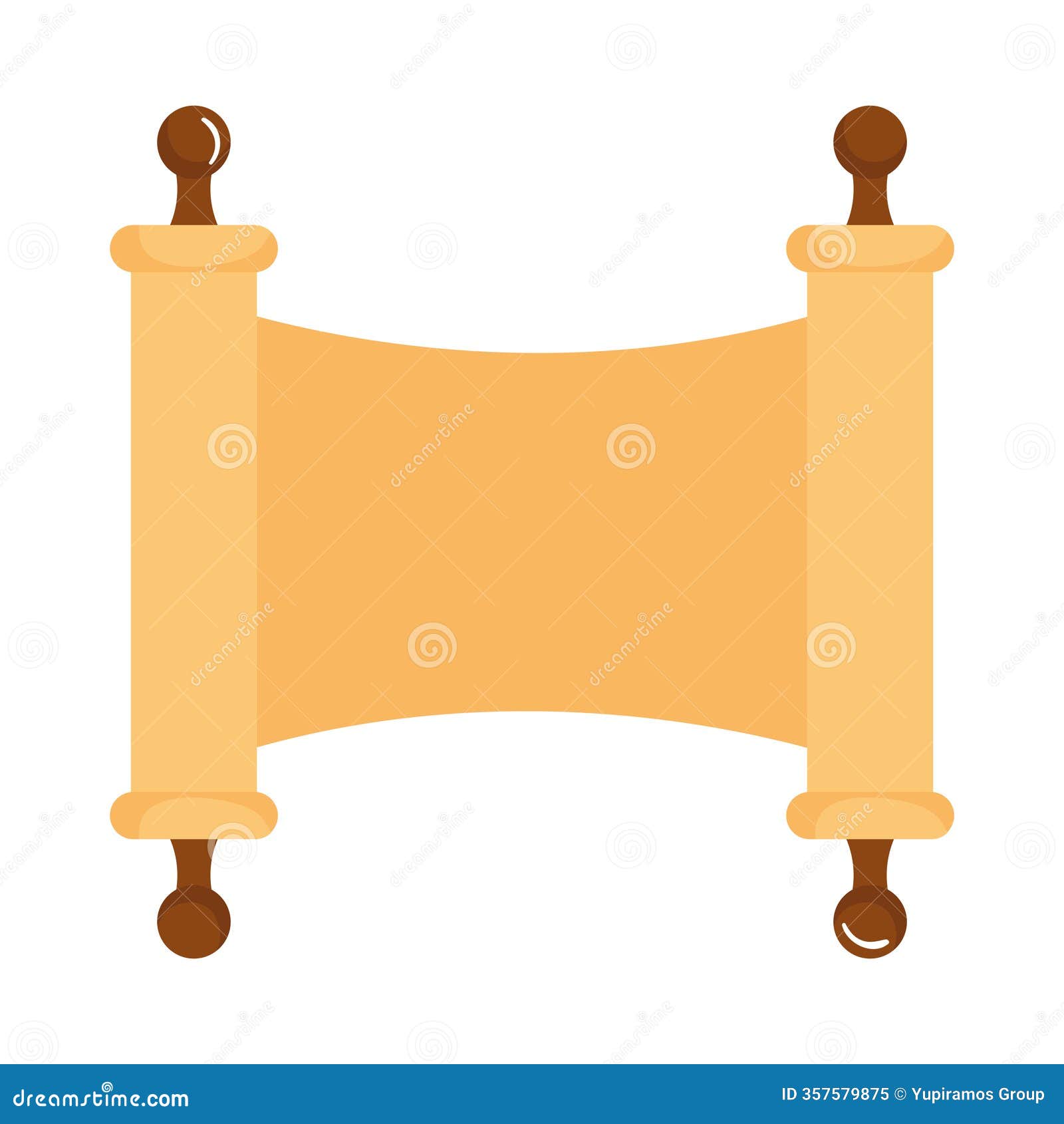 Jewish Torah Book Isolated On White Background. Vector Illustration ...