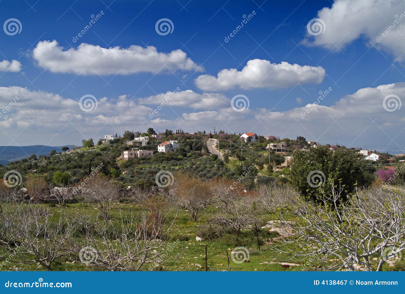 Jewish Village in the Galilee Stock Image - Image of cloud, galilee ...