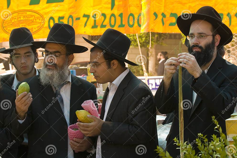 Jews preparing for succoth editorial stock image. Image of holiday ...