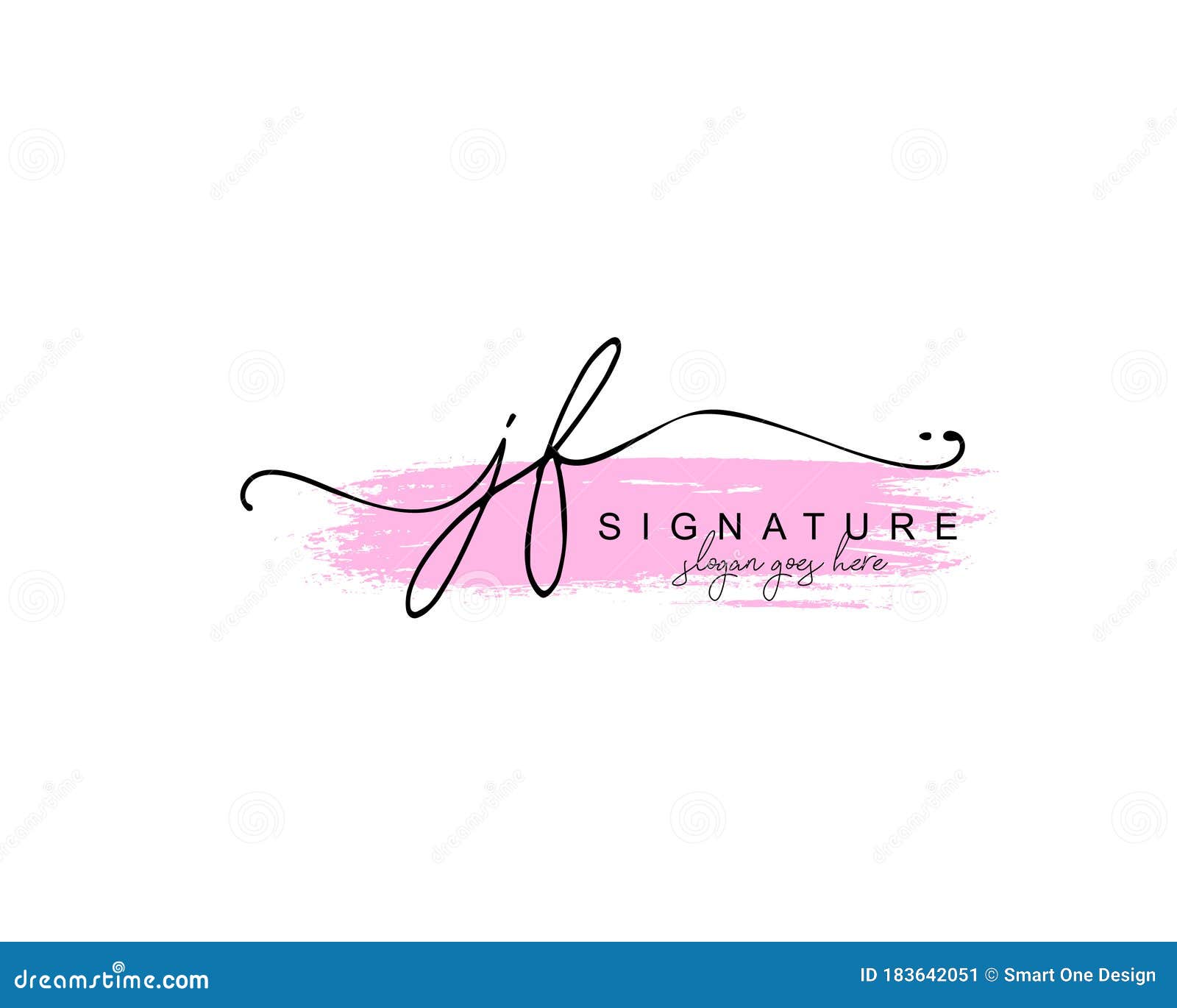 Initial JF Signature Logo Template Vector Stock Vector - Illustration ...
