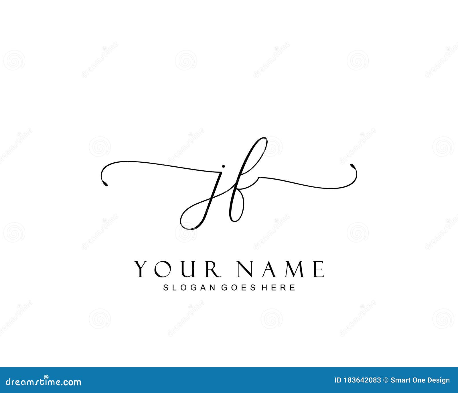 Initial JF Signature Logo Template Vector Stock Vector - Illustration ...