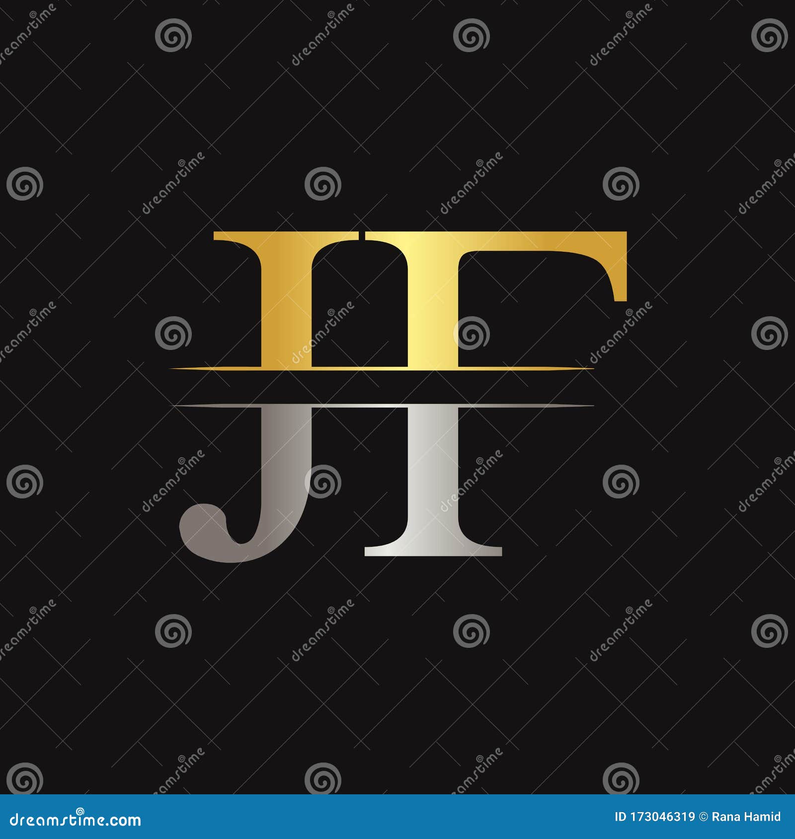 JF Letter Type Logo Design Vector Template. Abstract Letter JF Logo ...