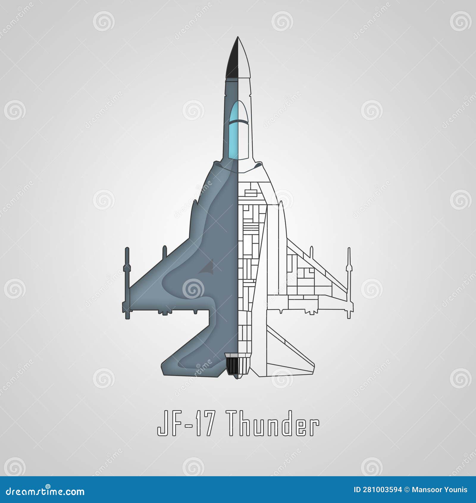 JF-17 Thunder Fighter Aircraft Poster Design Stock Illustration ...