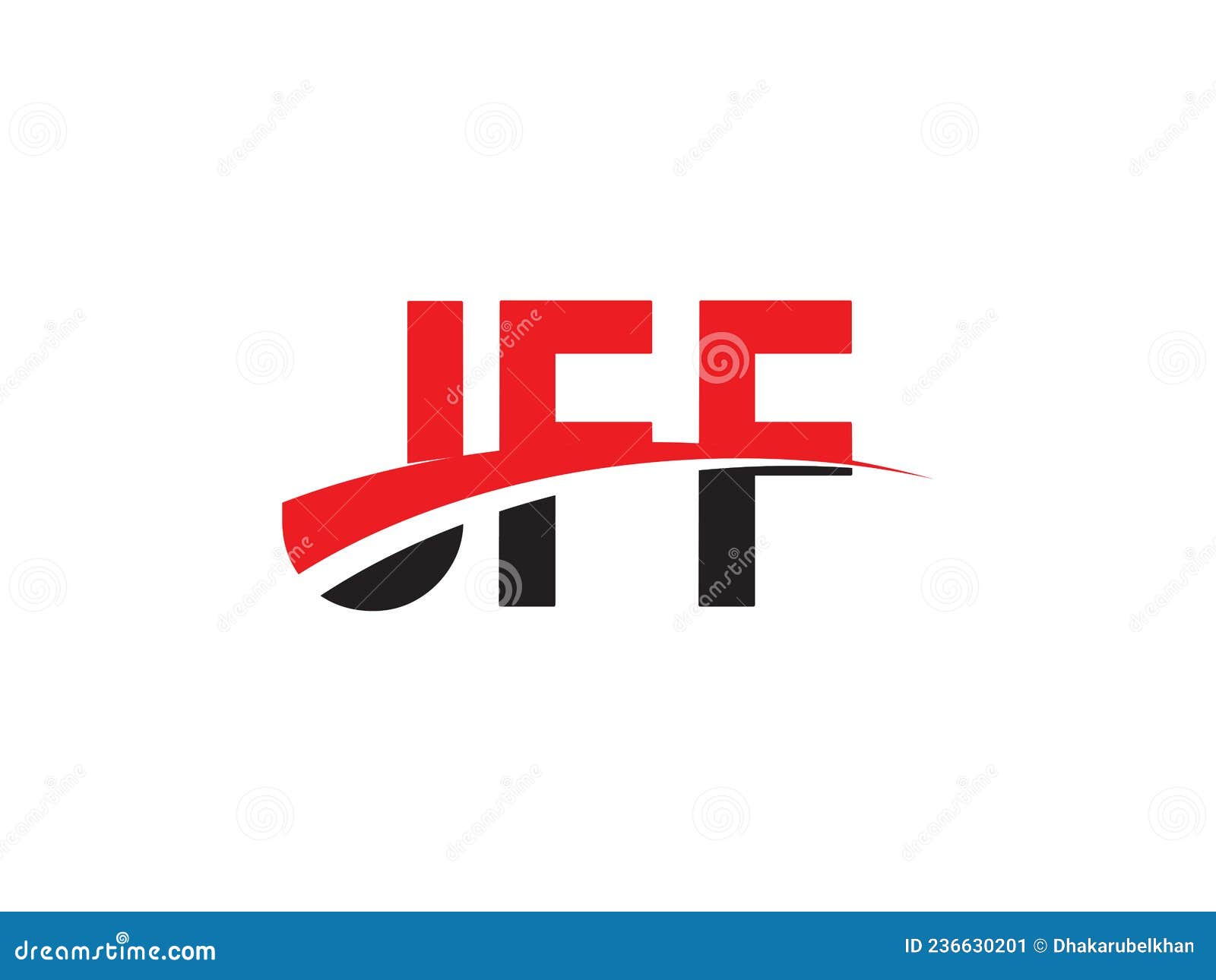 JFF Letter Initial Logo Design Vector Illustration Stock Vector ...