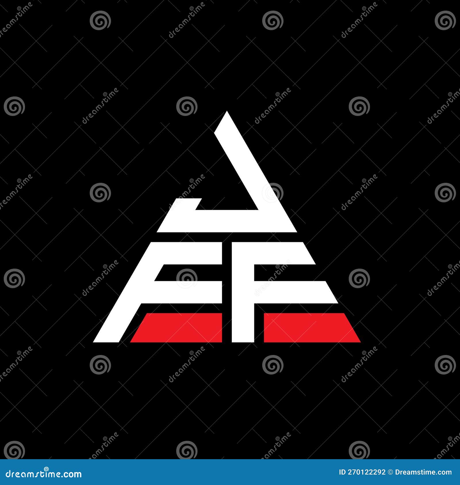 JFF Triangle Letter Logo Design with Triangle Shape. JFF Triangle Logo ...