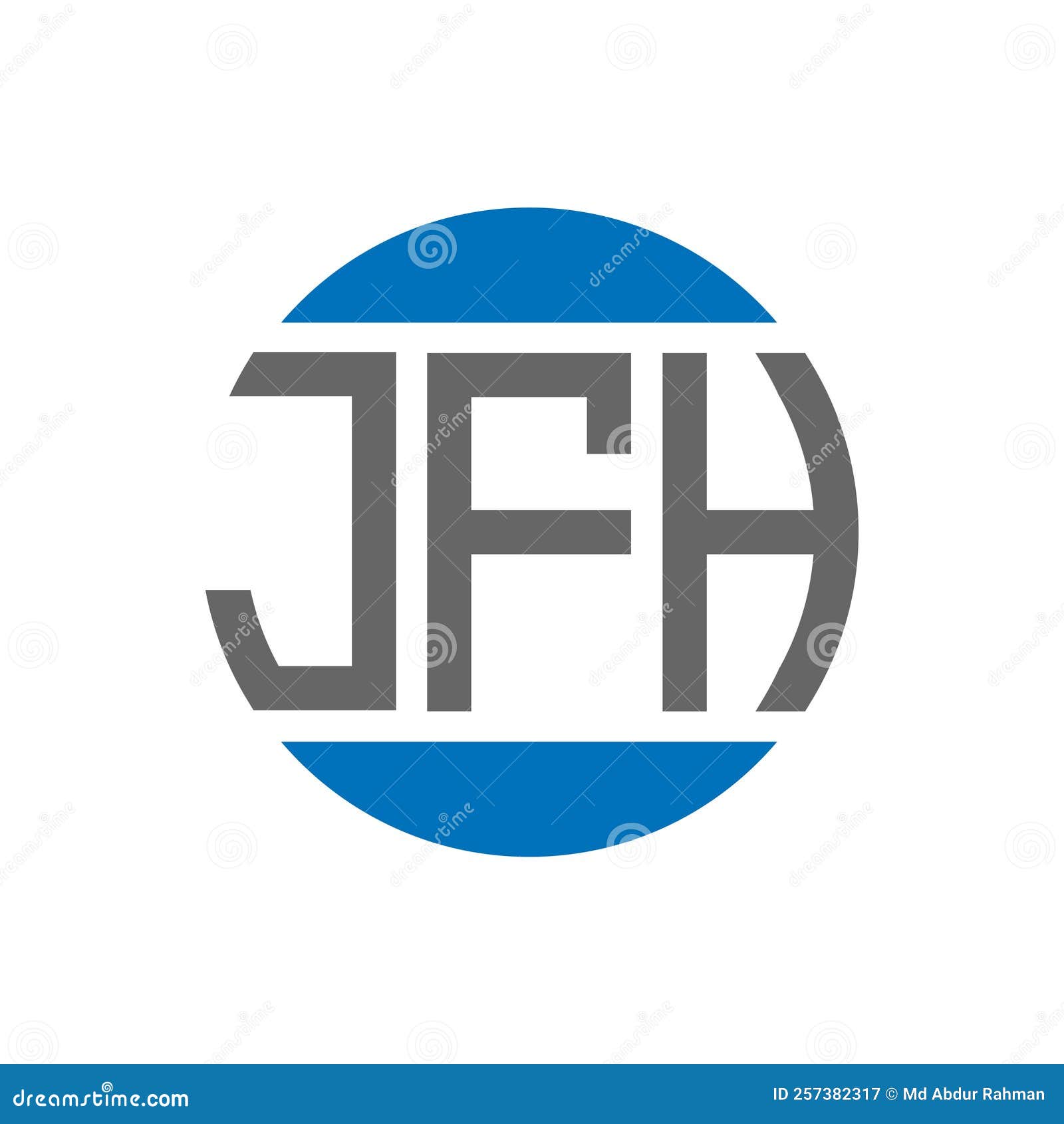 JFH Letter Logo Design on White Background. JFH Creative Initials ...