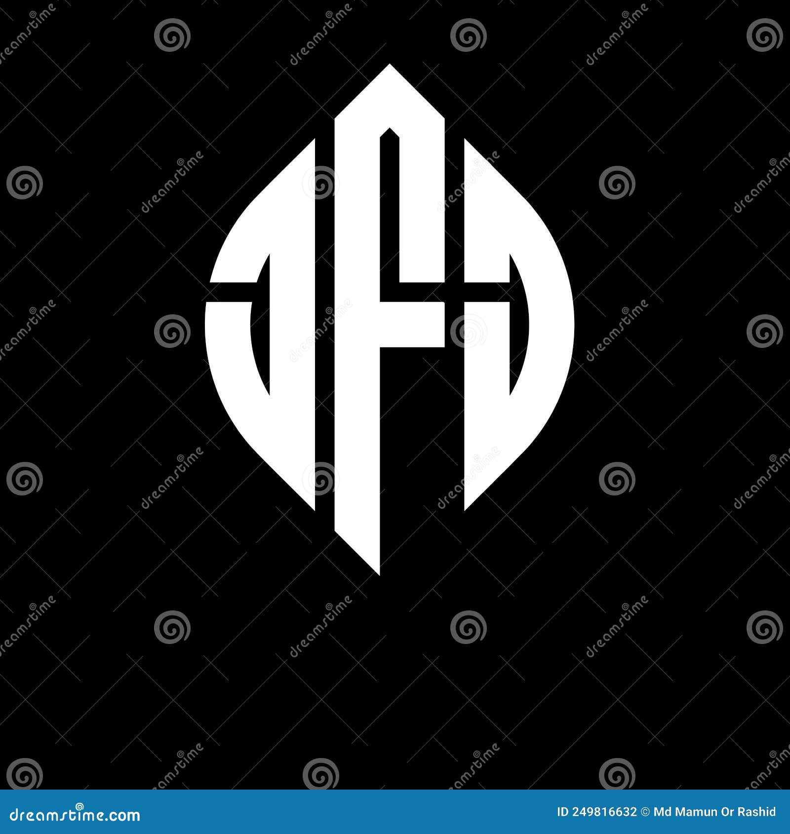 JFJ Circle Letter Logo Design with Circle and Ellipse Shape. JFJ ...
