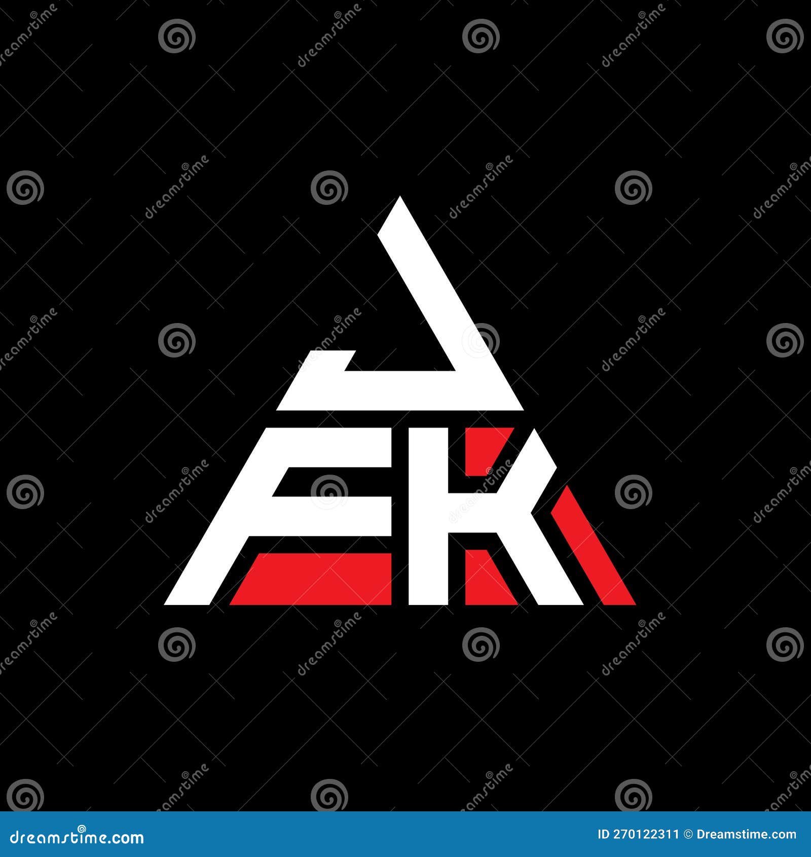 JFK Triangle Letter Logo Design With Triangle Shape. JFK Triangle Logo ...