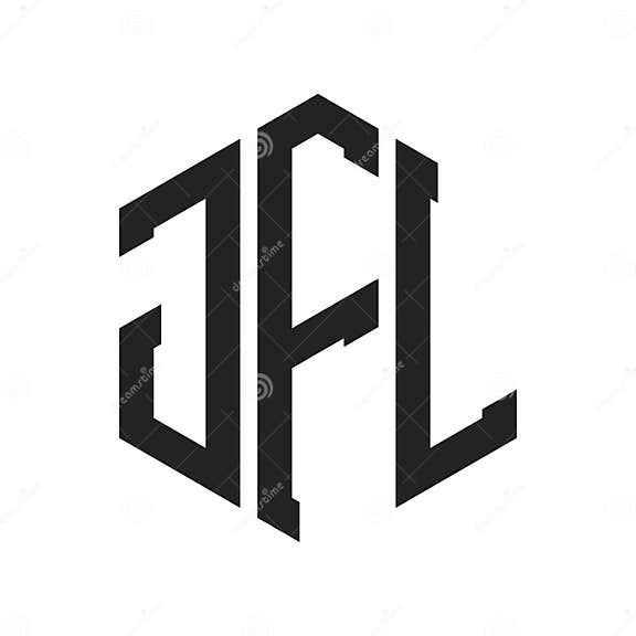 JFL Logo Design. Initial Letter JFL Monogram Logo Using Hexagon Shape ...
