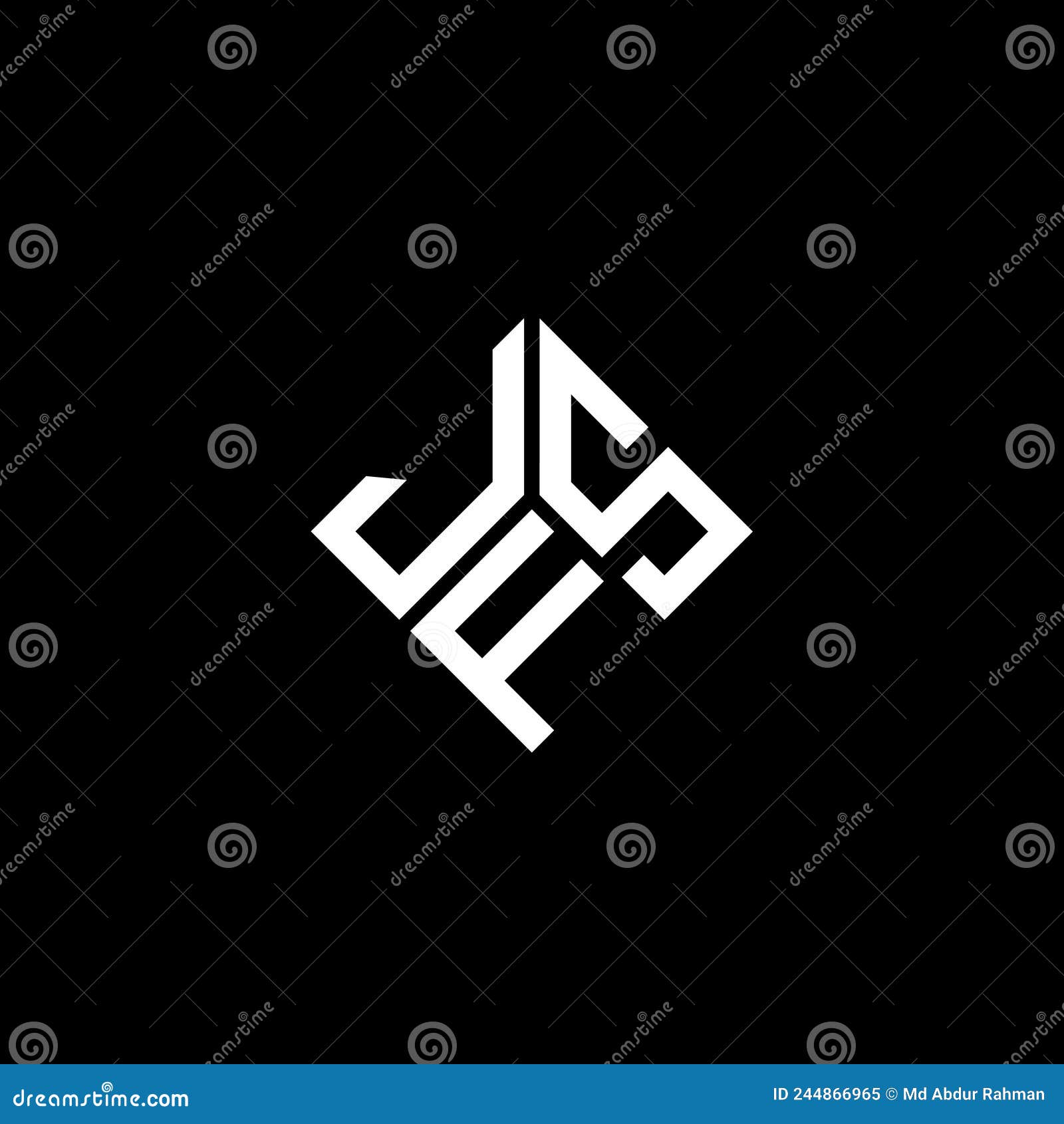 JFS Letter Logo Design On Black Background. JFS Creative Initials ...