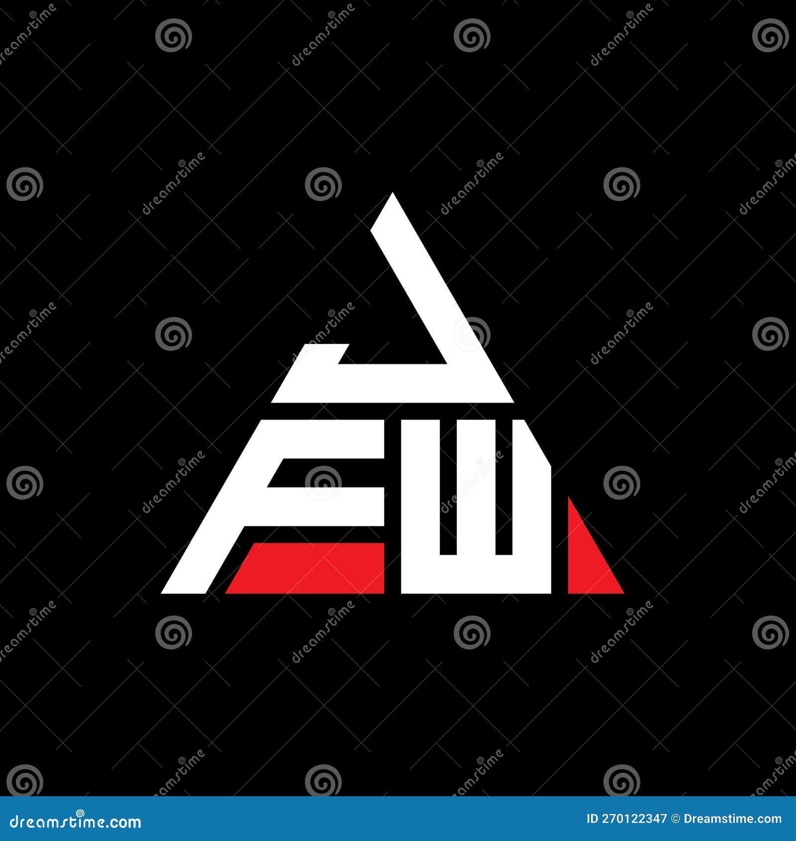 JFW Triangle Letter Logo Design with Triangle Shape. JFW Triangle Logo ...