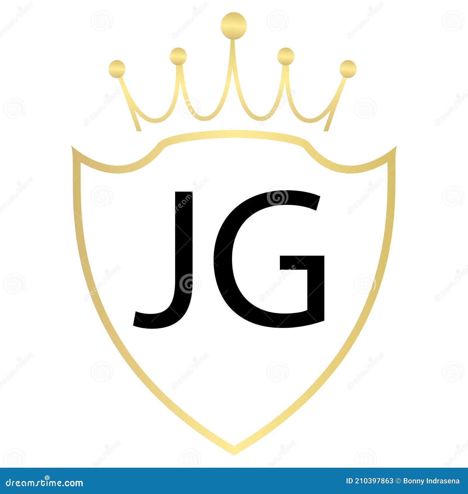 JG Letter Logo Design with Simple Style Stock Vector - Illustration of ...
