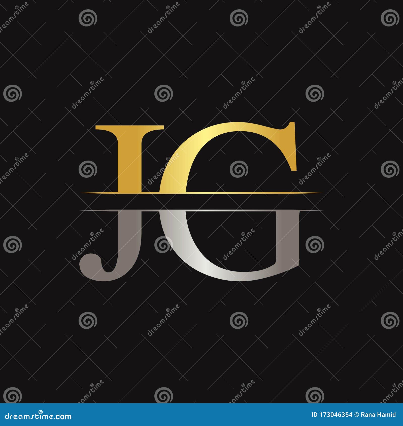 JG Letter Type Logo Design Vector Template. Abstract Letter JG Logo ...