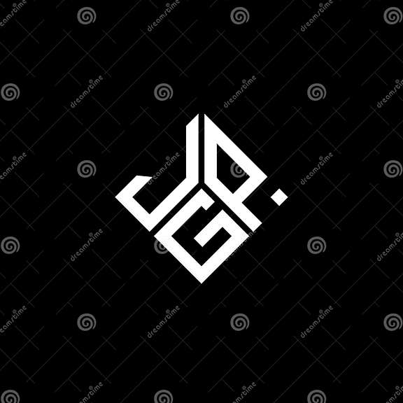JGP Letter Logo Design on Black Background. JGP Creative Initials ...