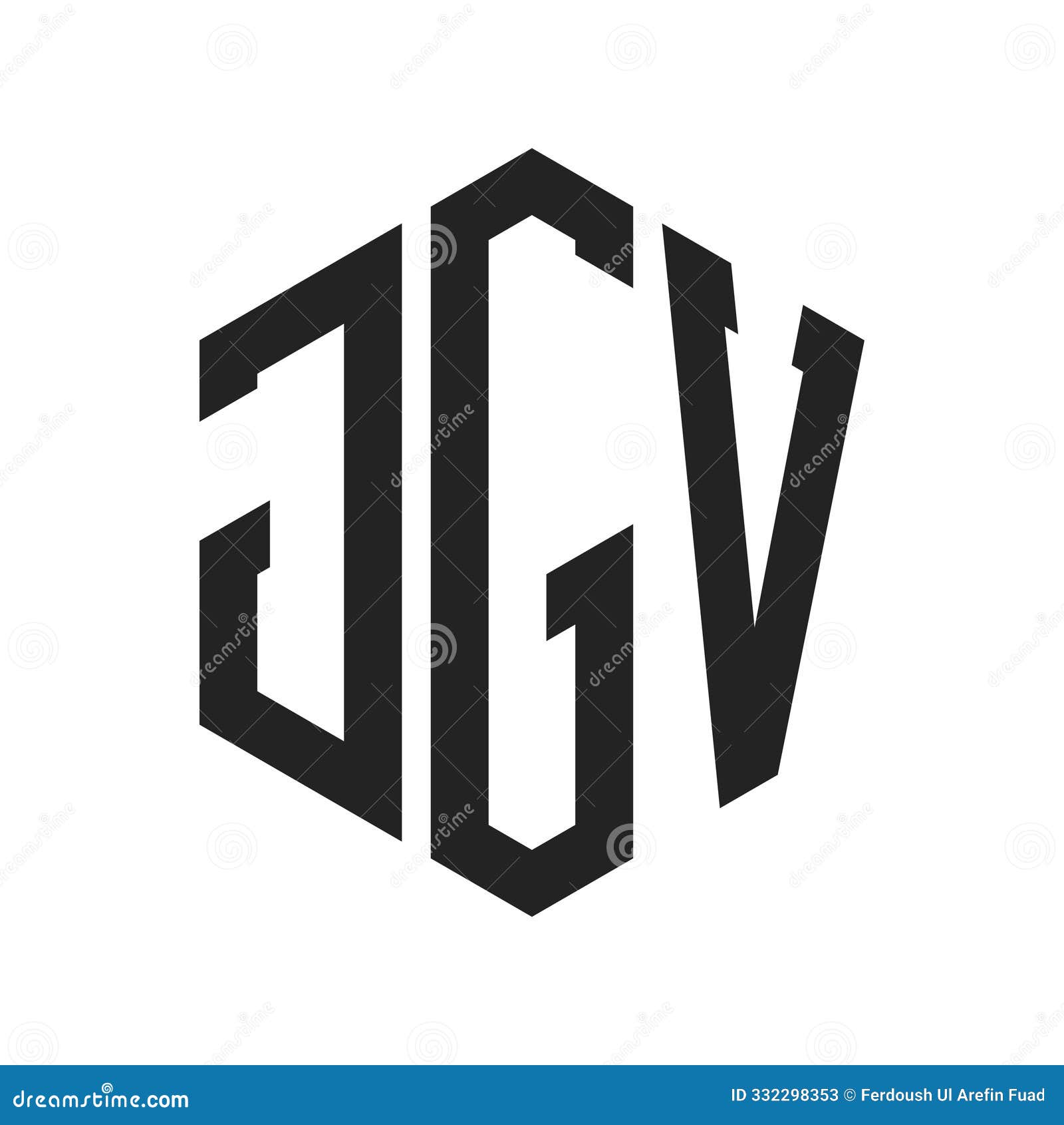 JGV Logo Design. Initial Letter JGV Monogram Logo Using Hexagon Shape ...