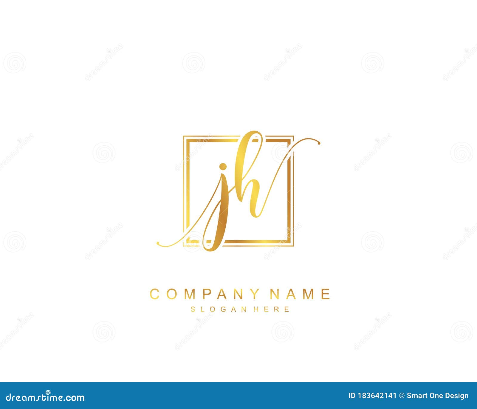 Initial JH Signature Logo Template Vector Stock Vector - Illustration ...