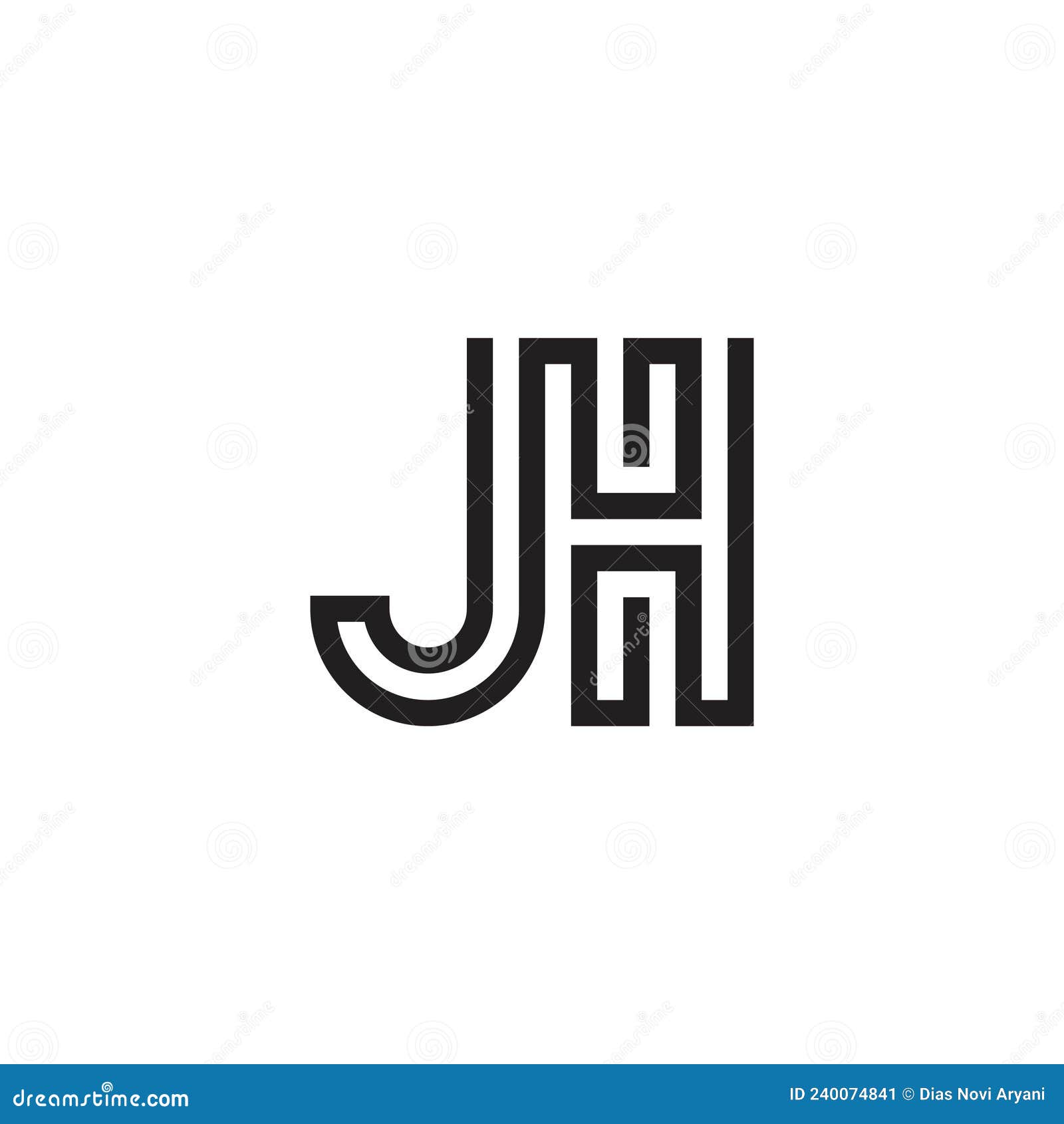 JH or HJ Initial Letter Logo Design Vector Stock Vector - Illustration ...