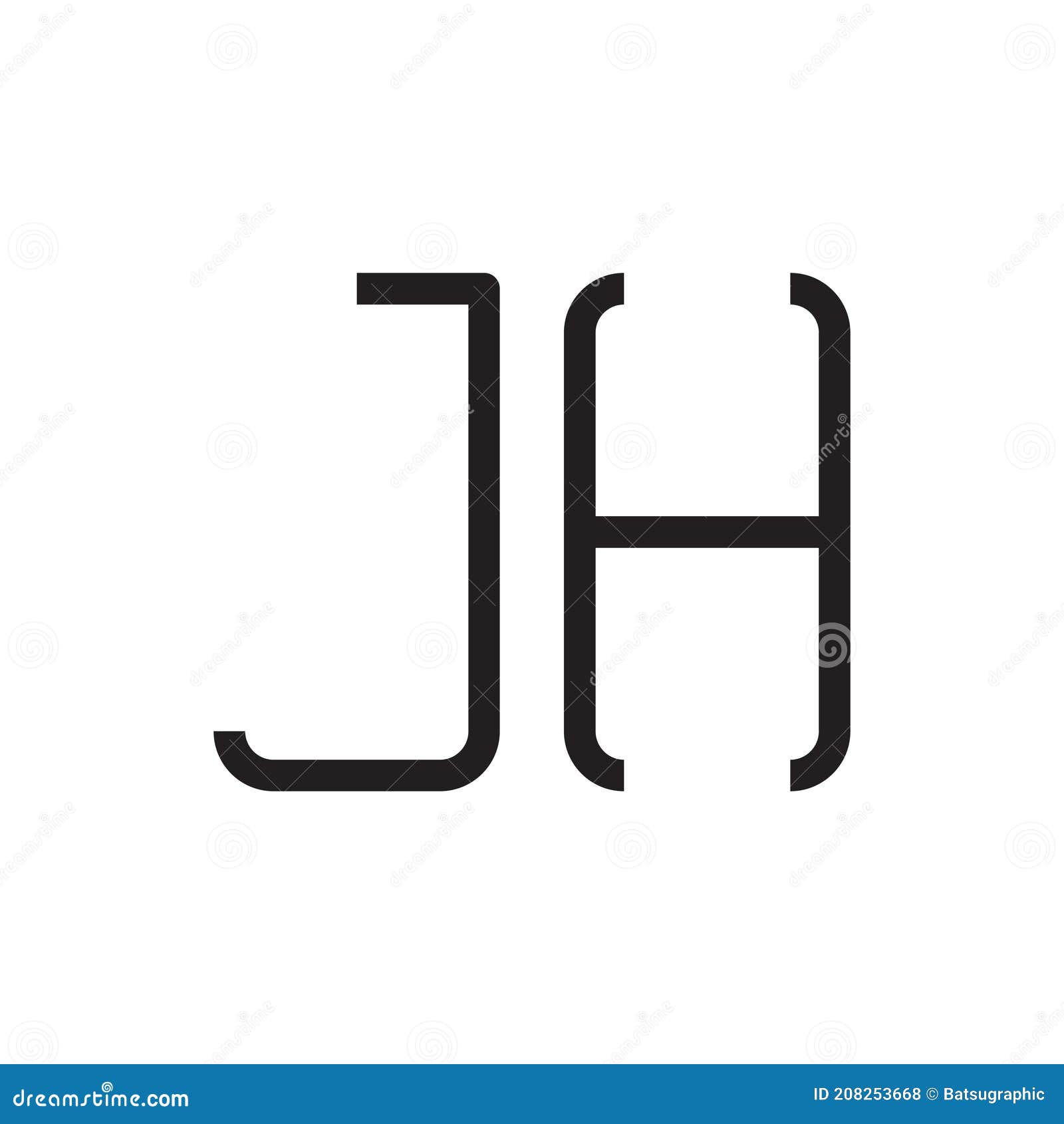 Jh Initial Letter Vector Logo Icon Stock Vector - Illustration of ...
