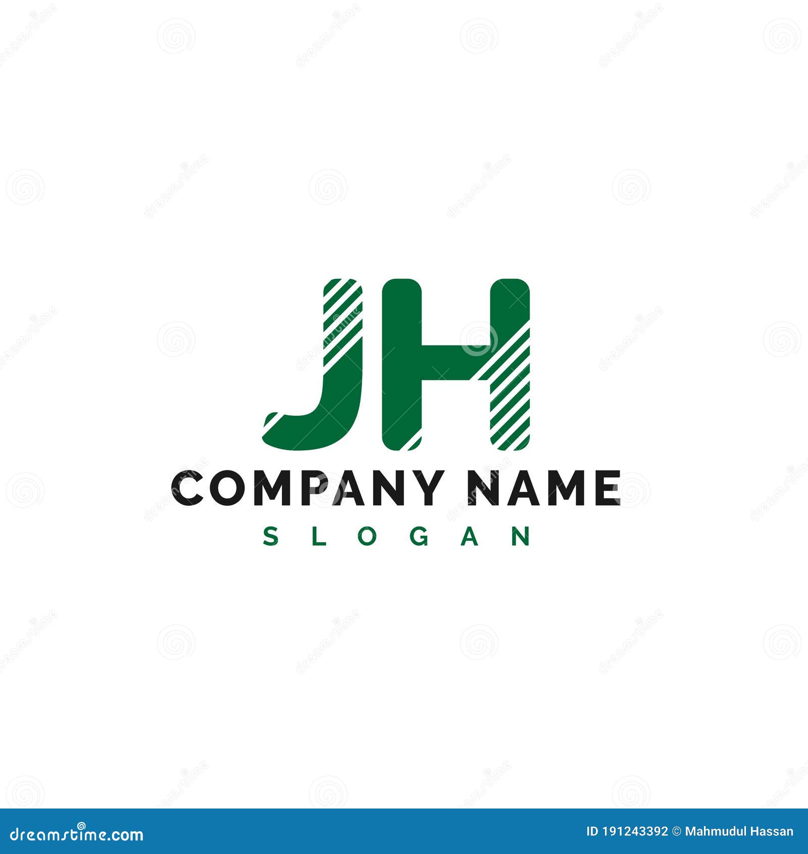 JH Letter Logo Design. JH Letter Logo Vector Illustration - Vector ...