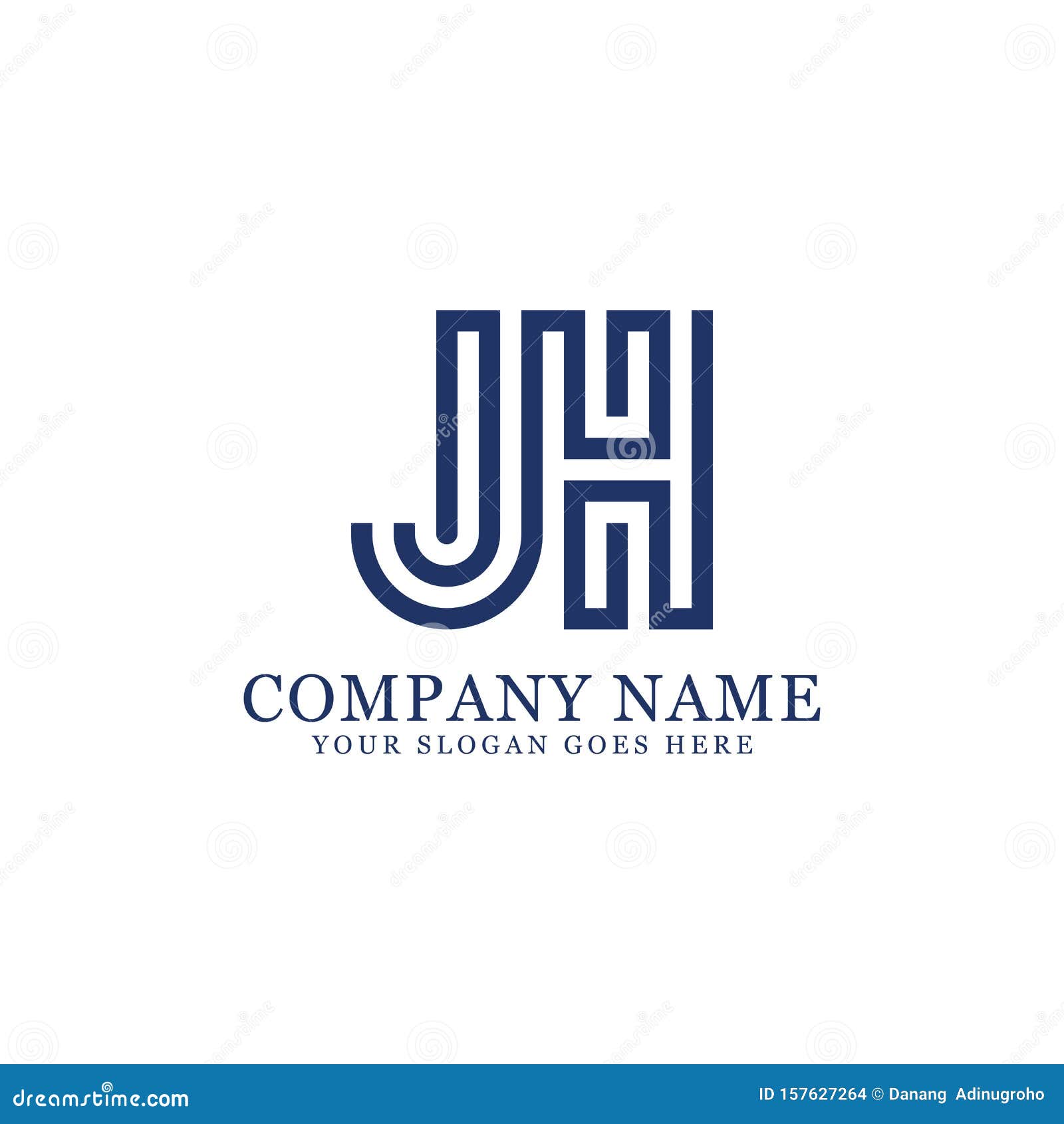 JH Monogram Logo Inspirations, Letters Logo Template Stock Vector ...