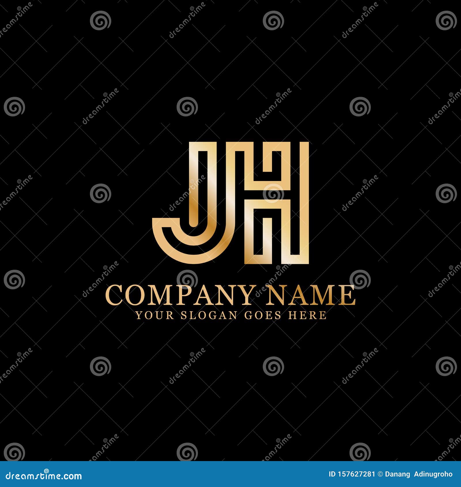 JH Monogram Logo Inspirations, Letters Logo Template Stock Vector ...