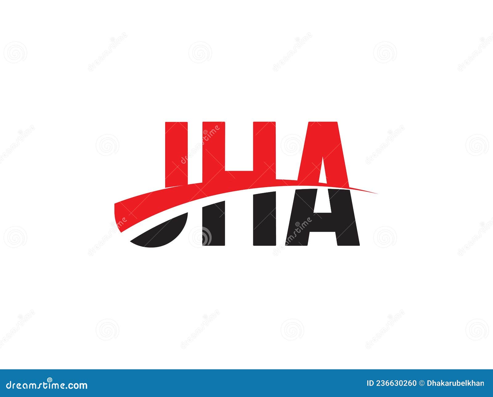 JHA Letter Initial Logo Design Vector Illustration Stock Vector ...