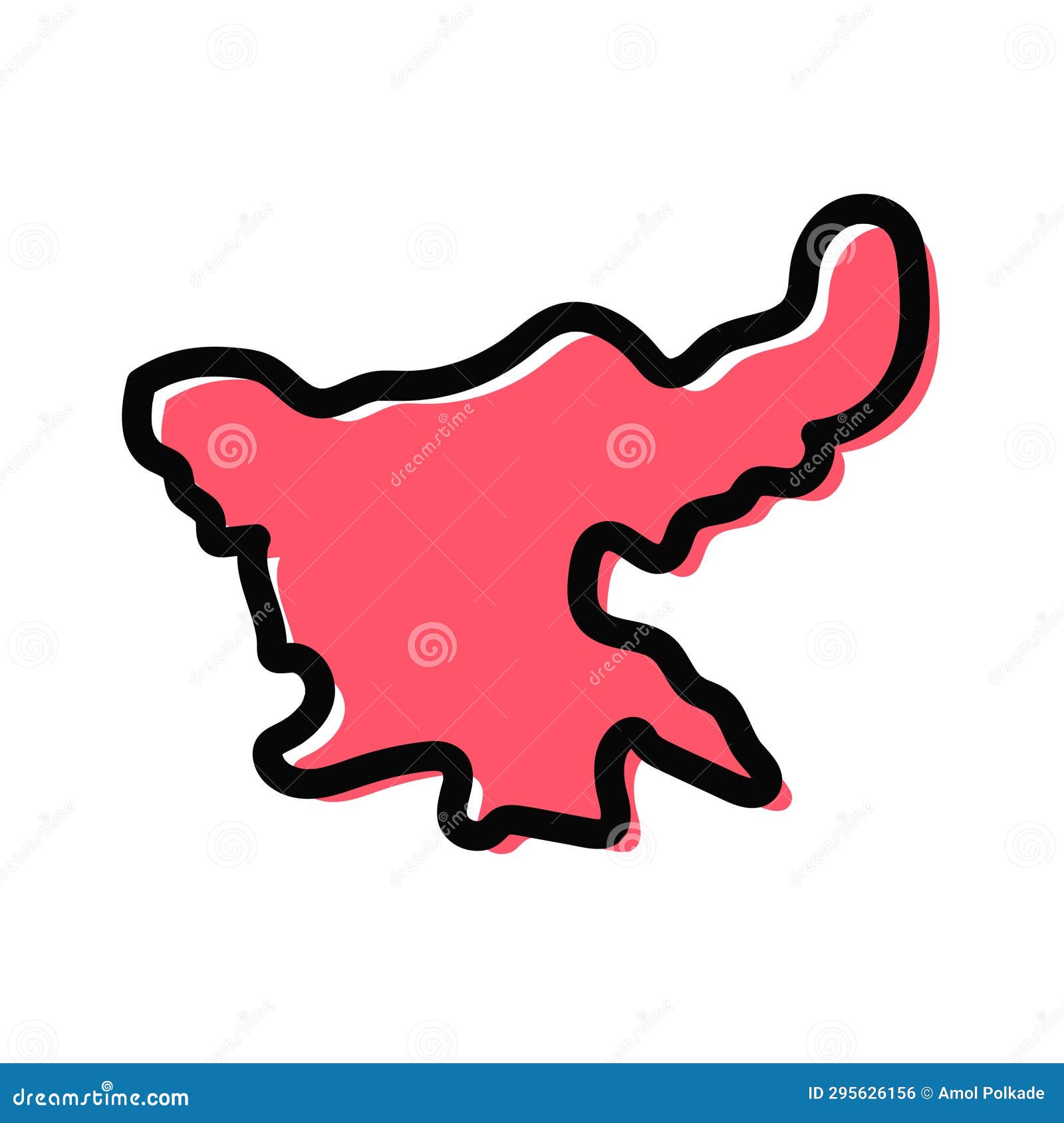 Jharkhand Indian State Vector Map Illustration Stock Vector ...