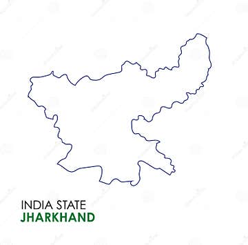 Jharkhand Map of Indian State. Jharkhand Map Vector Illustration Stock ...