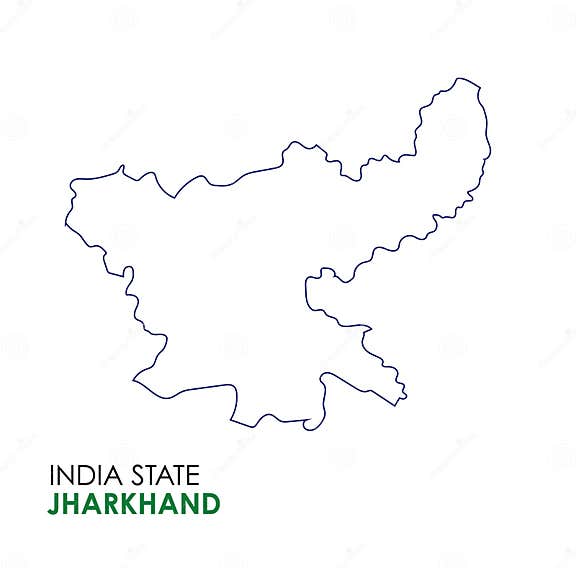 Jharkhand Map of Indian State. Jharkhand Map Vector Illustration Stock ...