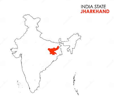 Jharkhand Map of Indian State. Jharkhand Map Vector Illustration Stock ...