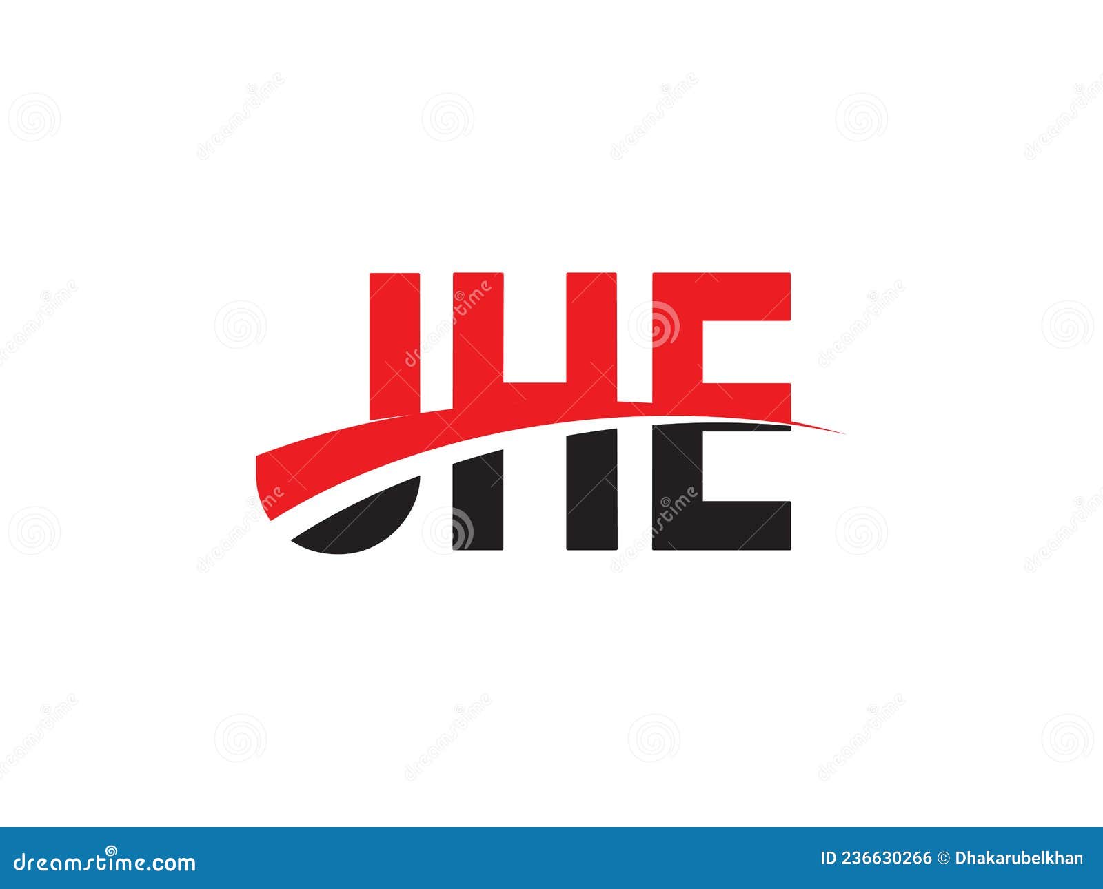 JHE Letter Initial Logo Design Vector Illustration Stock Vector ...
