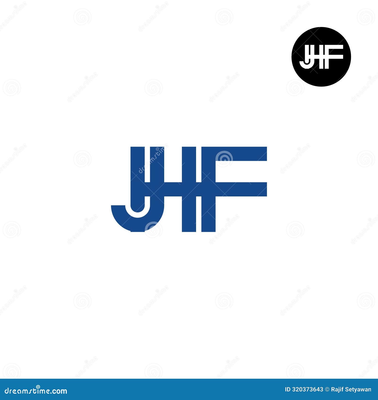 JHF Logo Letter Monogram Design Stock Vector - Illustration of brands, business: 320373643