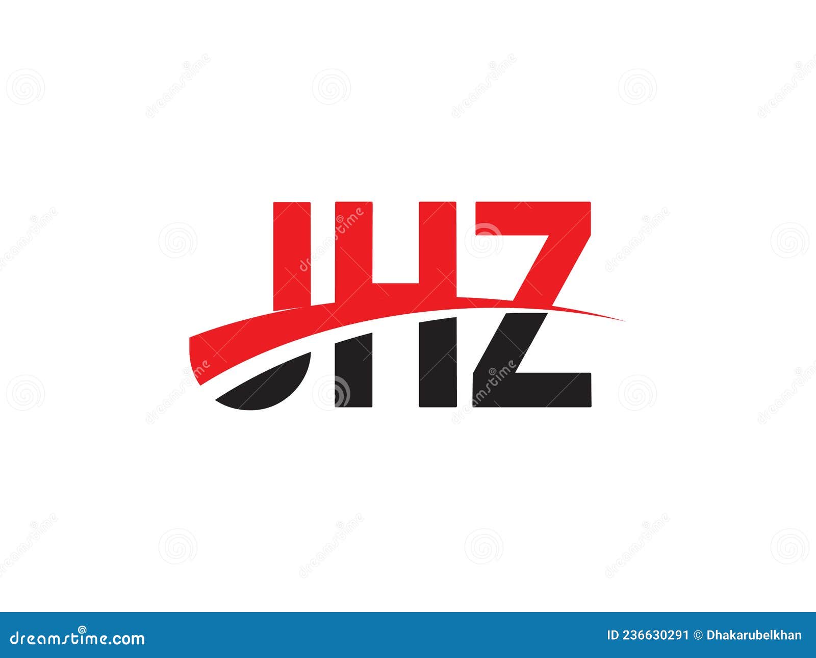 JHZ Letter Initial Logo Design Vector Illustration Stock Vector ...
