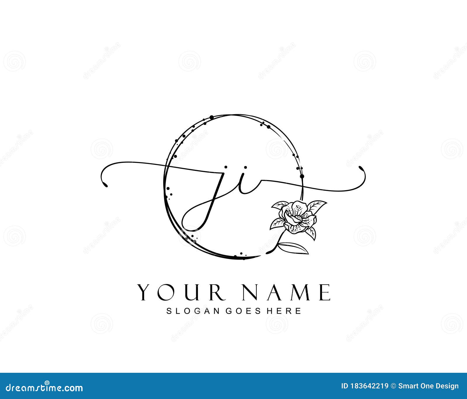 Initial JI Signature Logo Template Vector Stock Vector - Illustration ...