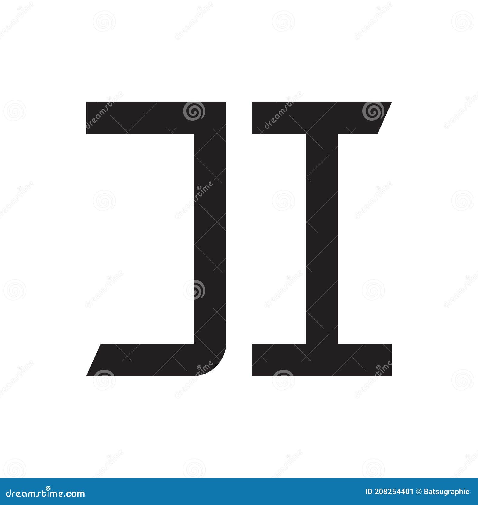 Ji Initial Letter Vector Logo Icon Stock Vector - Illustration of ...