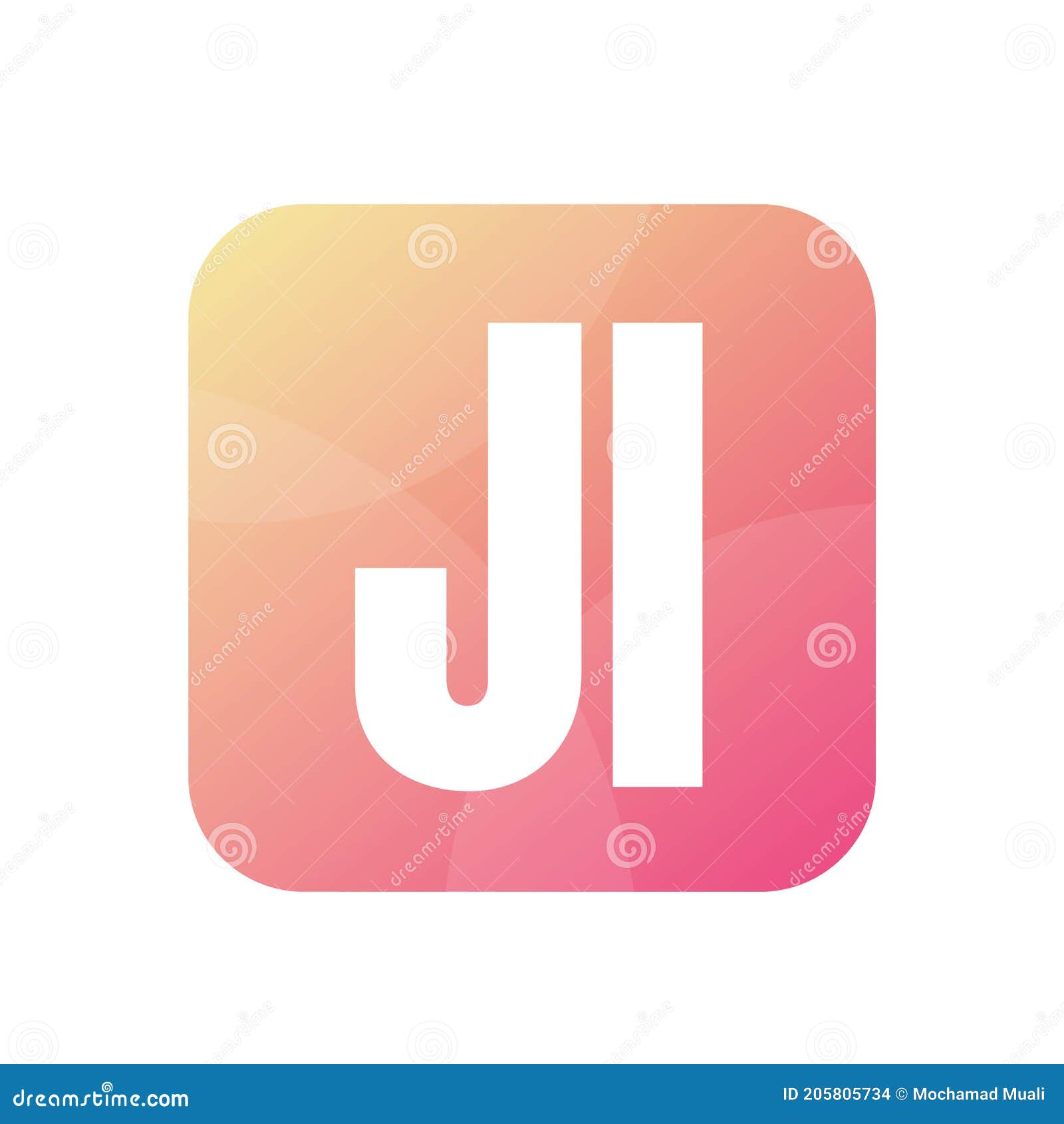 JI Letter Logo Design with Simple Style Stock Vector - Illustration of ...