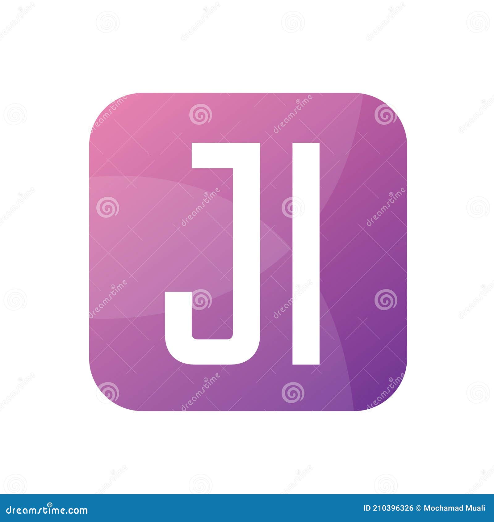 JI Letter Logo Design with Simple Style Stock Vector - Illustration of ...