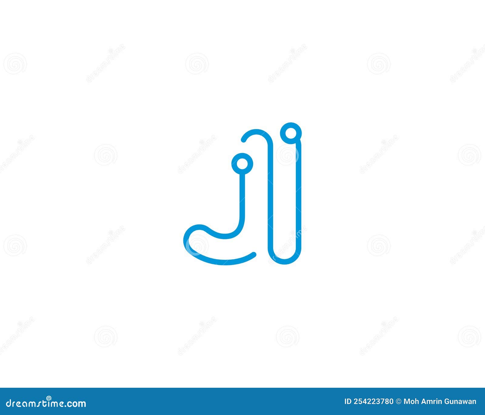 JI Letters, Electronic Circuit, Technology Logo Design Vector 001 Stock ...